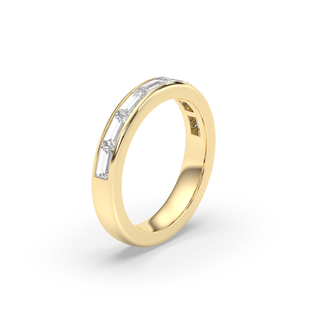Channel Set Baguette Half Eternity – Bijou Lab