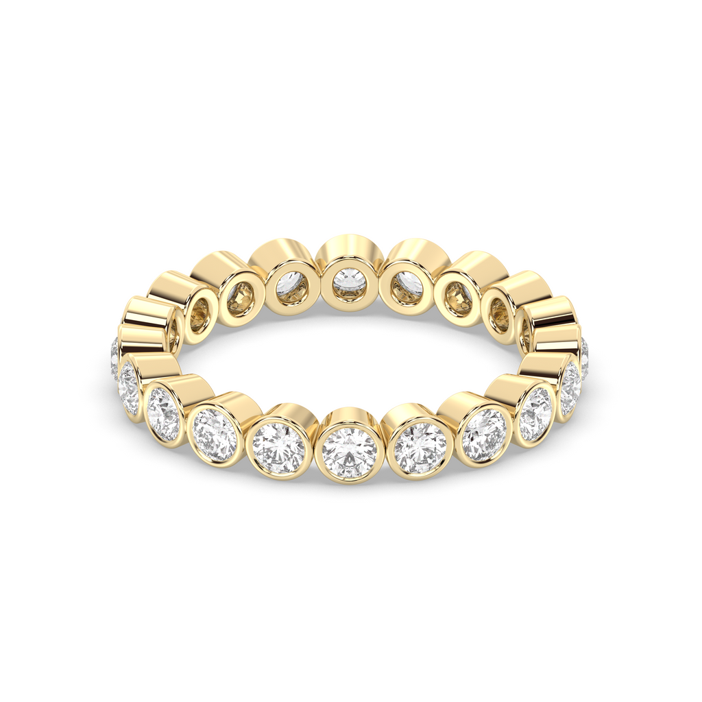 Olive Round Eternity Lab Diamond Wedding Band – Bijou Lab