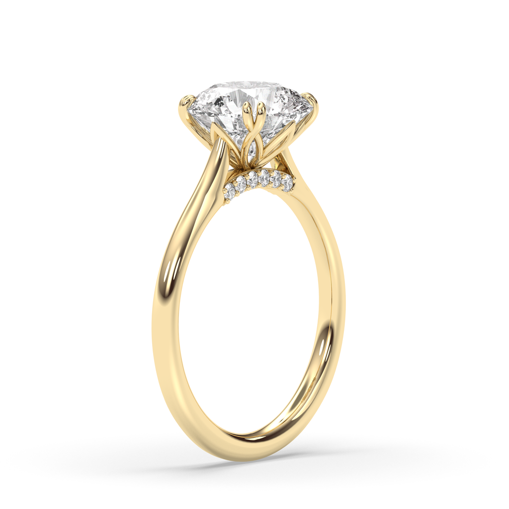 Amsterdam Lotus Prong, Round Cut – Bijou Lab